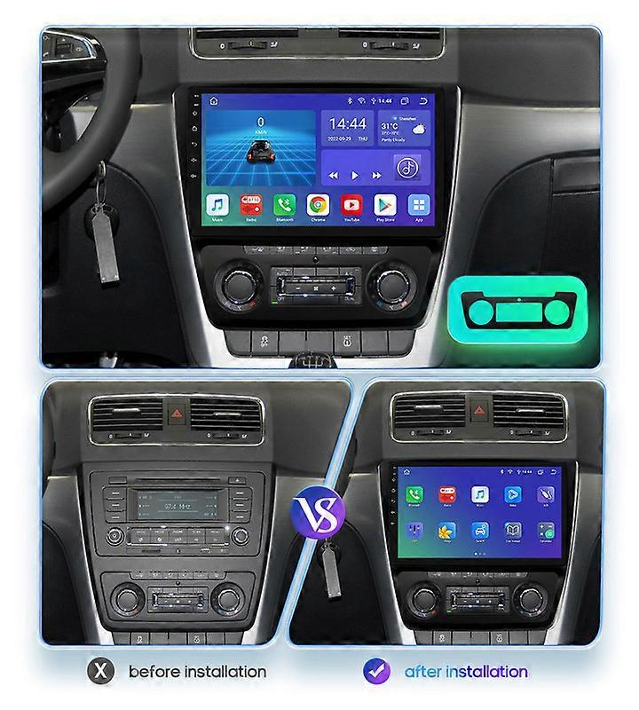 2 Din For Skoda Yeti 5L 2009 - 2014 Carplay 4G WIFI Android Auto Car ...