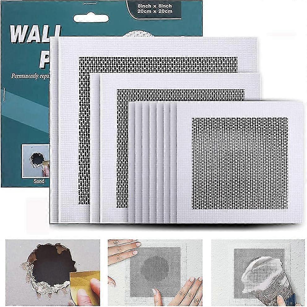 Drywall Repair Kit 12pcs Aluminum Wall Repair Patch Kit, 4/6/8 Inch ...