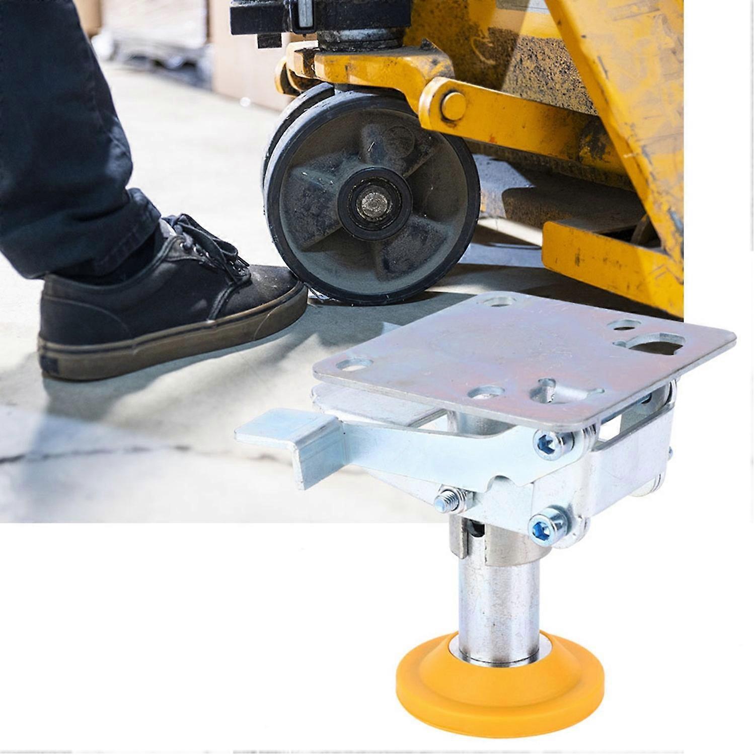 Trolley Brake Floor Lock Manganese Steel Trolley Cart Lock with TPU Pad ...