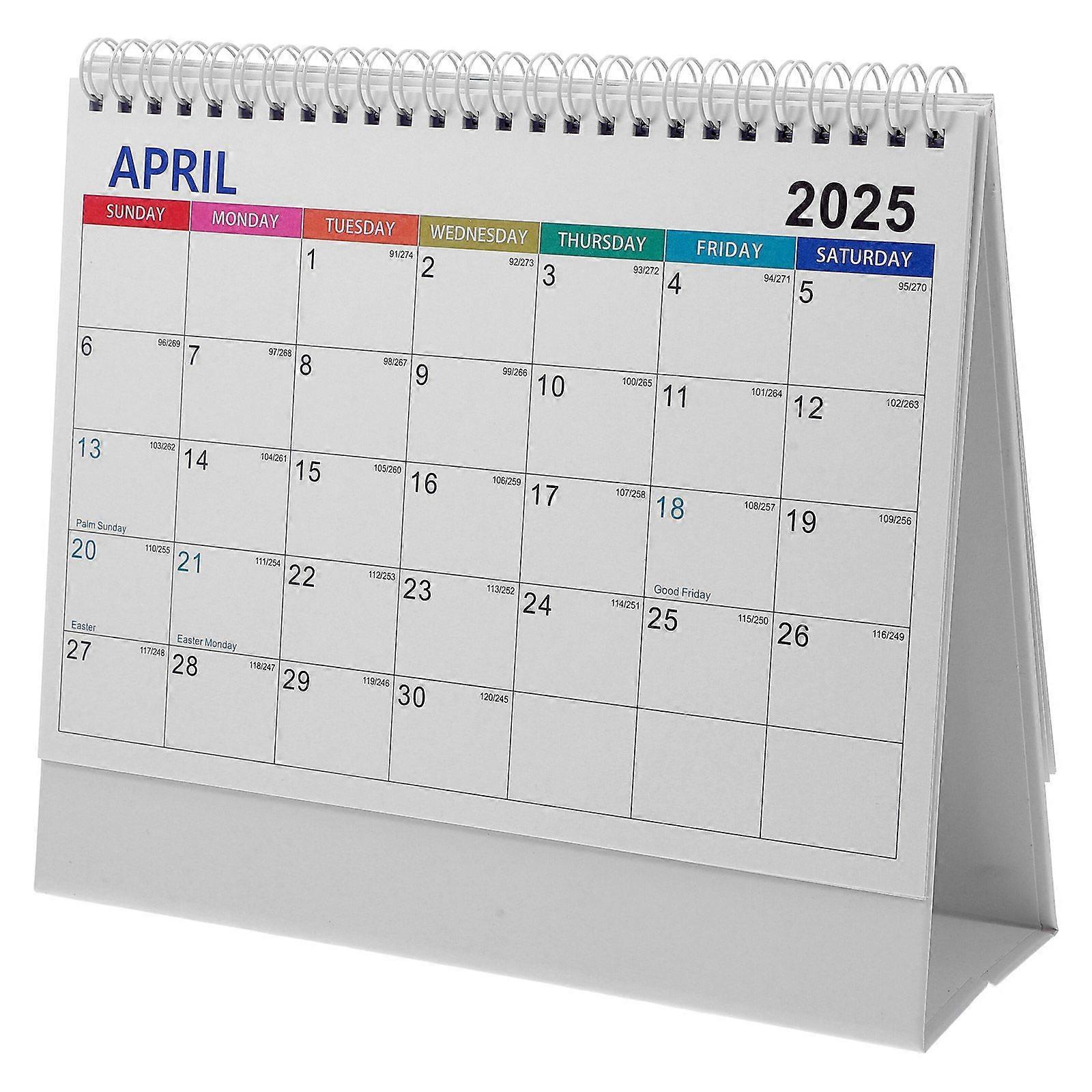 Monthly Calendar 2025 Desk Calendar Spiral Calendar Standing Flip ...