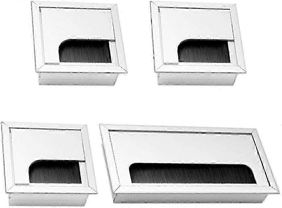Desk grommet metal cable grommets square cable outlet with brushes, 3 ...