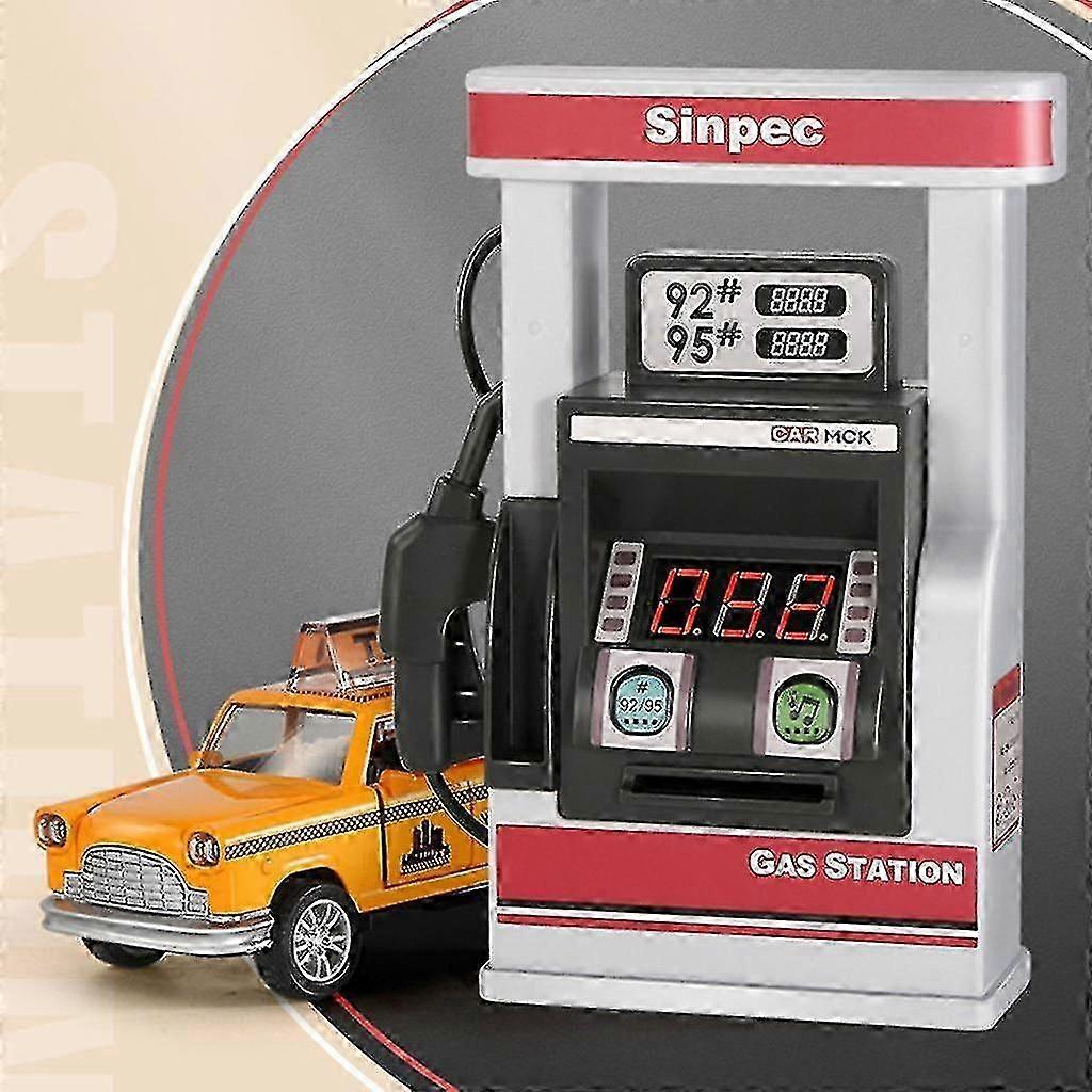 Talking Kids Gas Station Toy Interactive Car Fuel Pump with Music & Card Swipe, Pretend Play ...