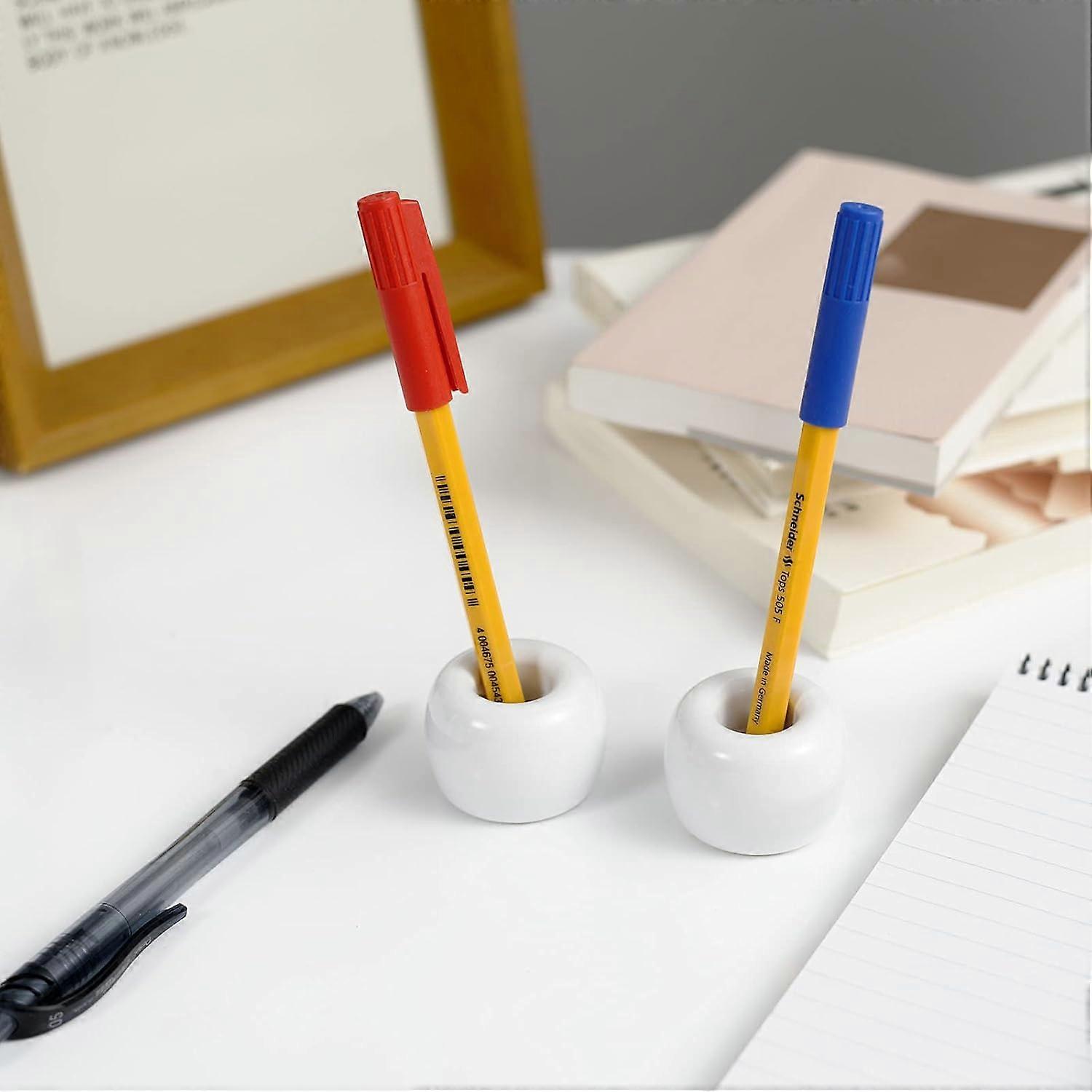 2Pcs Mini Ceramic Couple Toothbrush Holder, Hand-Made Bathroom ...