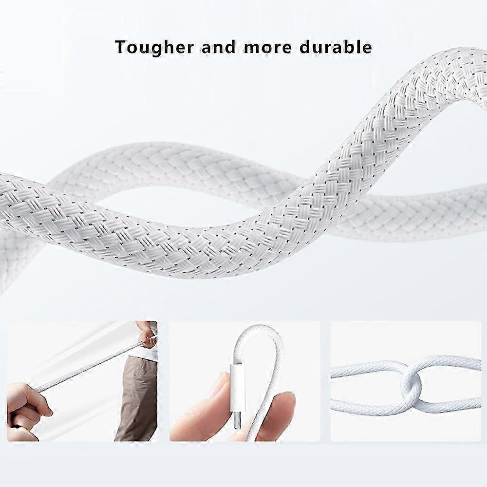 140W USB-C to MagSafe 3 Charging Cable for MacBook - 2m Braided Grey ...
