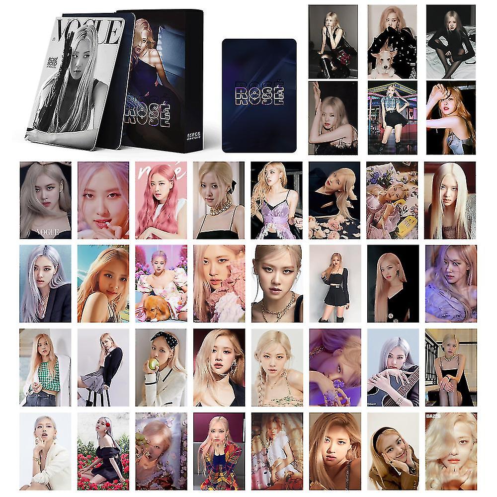 54pcs/set Kpop Rose Lisa Solo Bp New Album Self Made Paper Lomo Cards ...