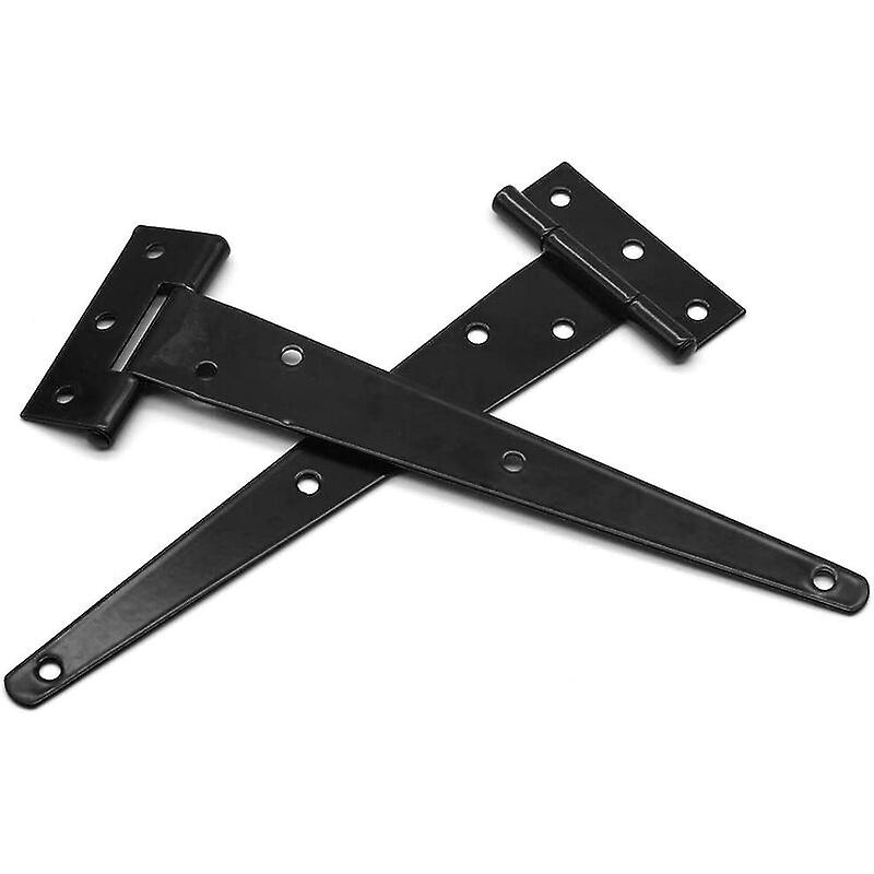 4 Pieces T-Hinges 8 Inch Black Metal Door Hinges Heavy Duty Hinges Barn ...