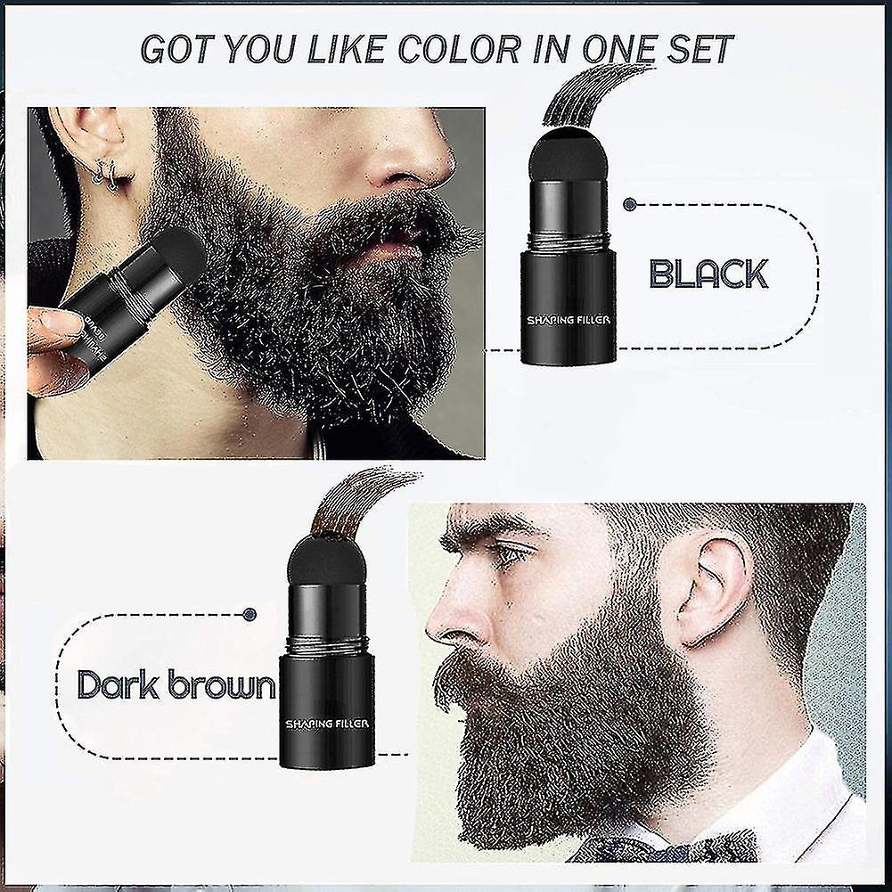 Beard Filler Beard Hair Filler Powder Stamp Waterproof Mustache Repair ...