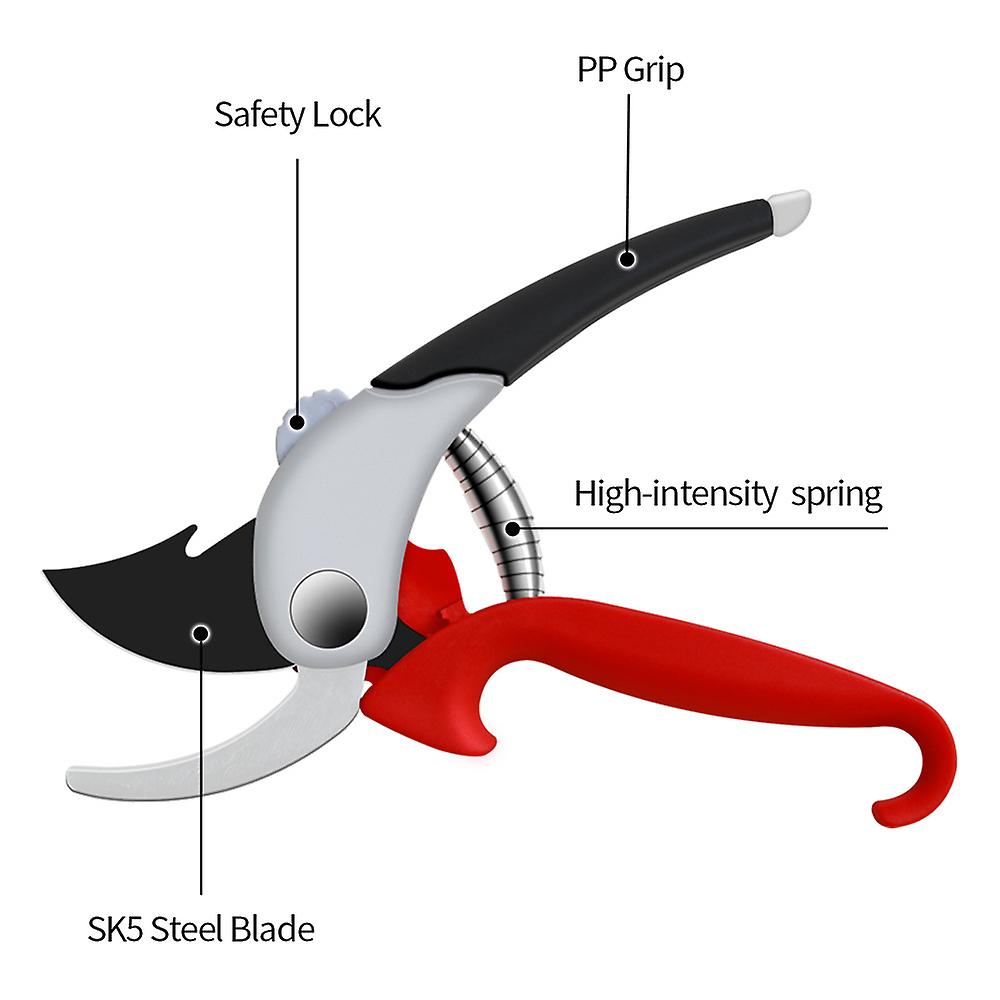 Garden Pruning Shears,shark Handle Design Sk5 Blade Trimmer With Sponge ...