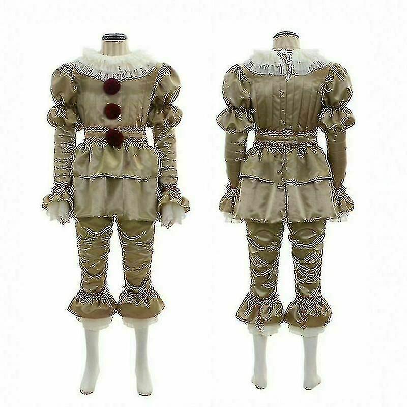 Stephen King's It Full Set Halloween Costume Pennywise Clown Suit Joker ...