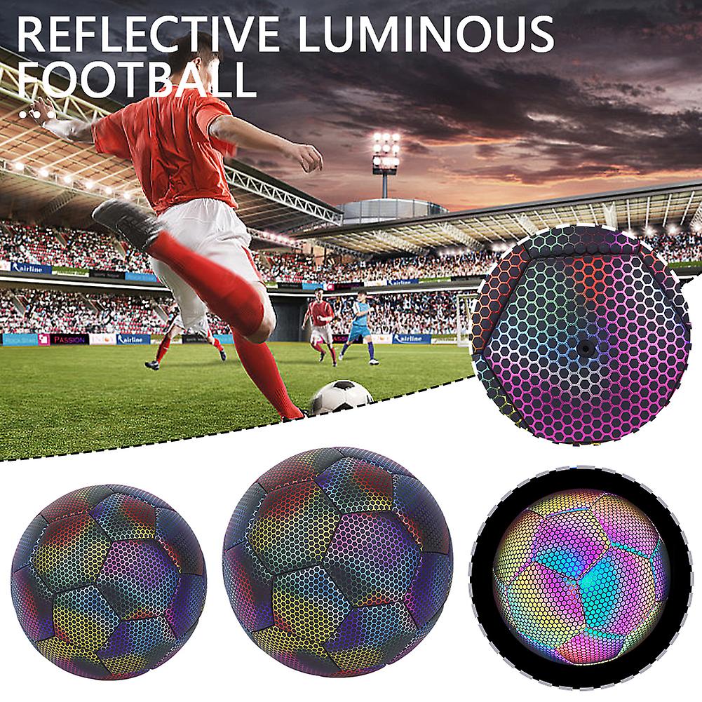 Reflective Football in Night Smoothing Texture Luminous Football for ...