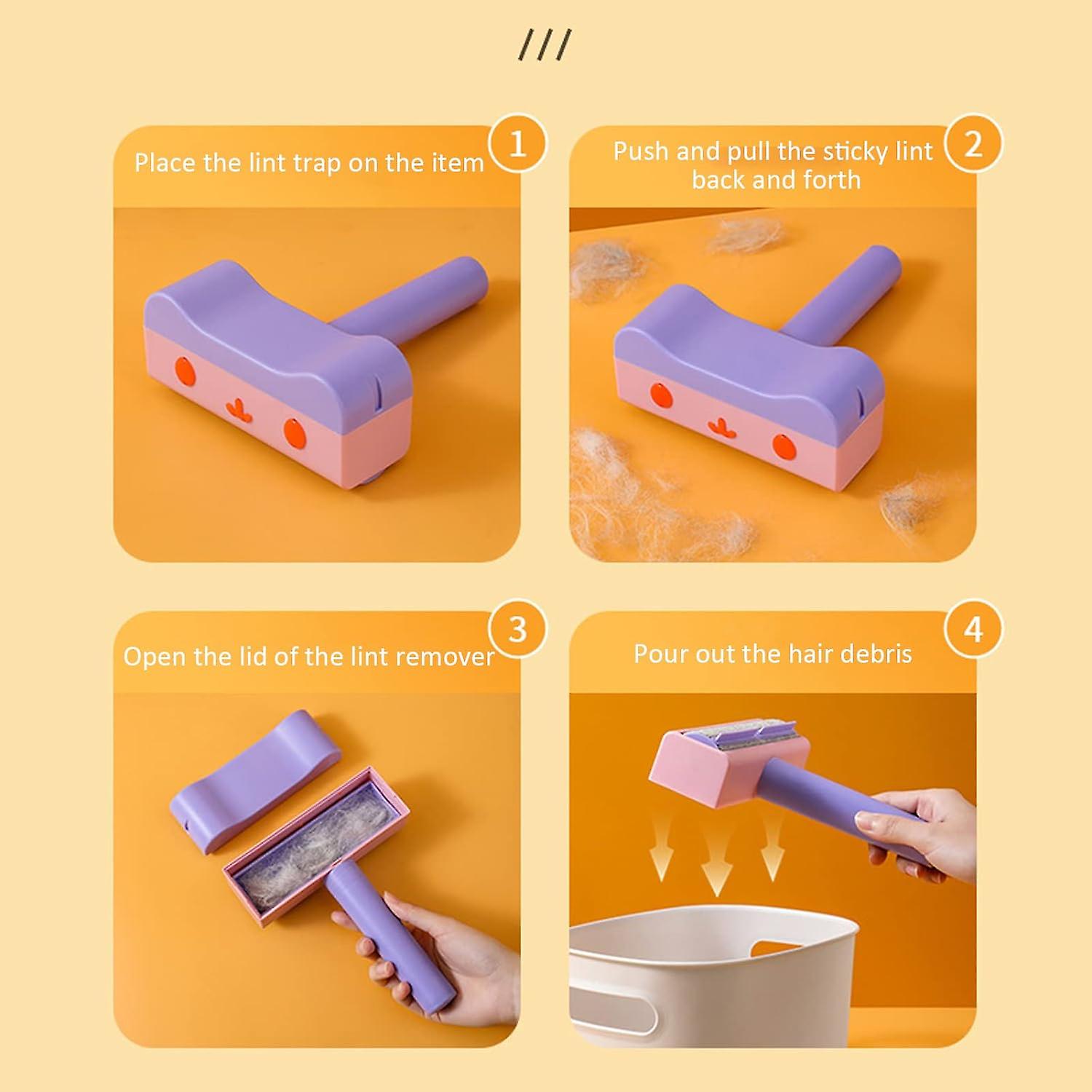 Pet Hair Removal Roller Polyester Silk Hair Bidirectional Hair Removal ...