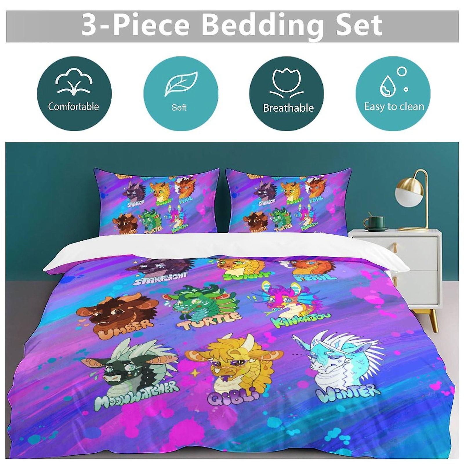 Wings of Fire Bed Duvet Cover Microfiber Bedding Sets 3D Printed ...