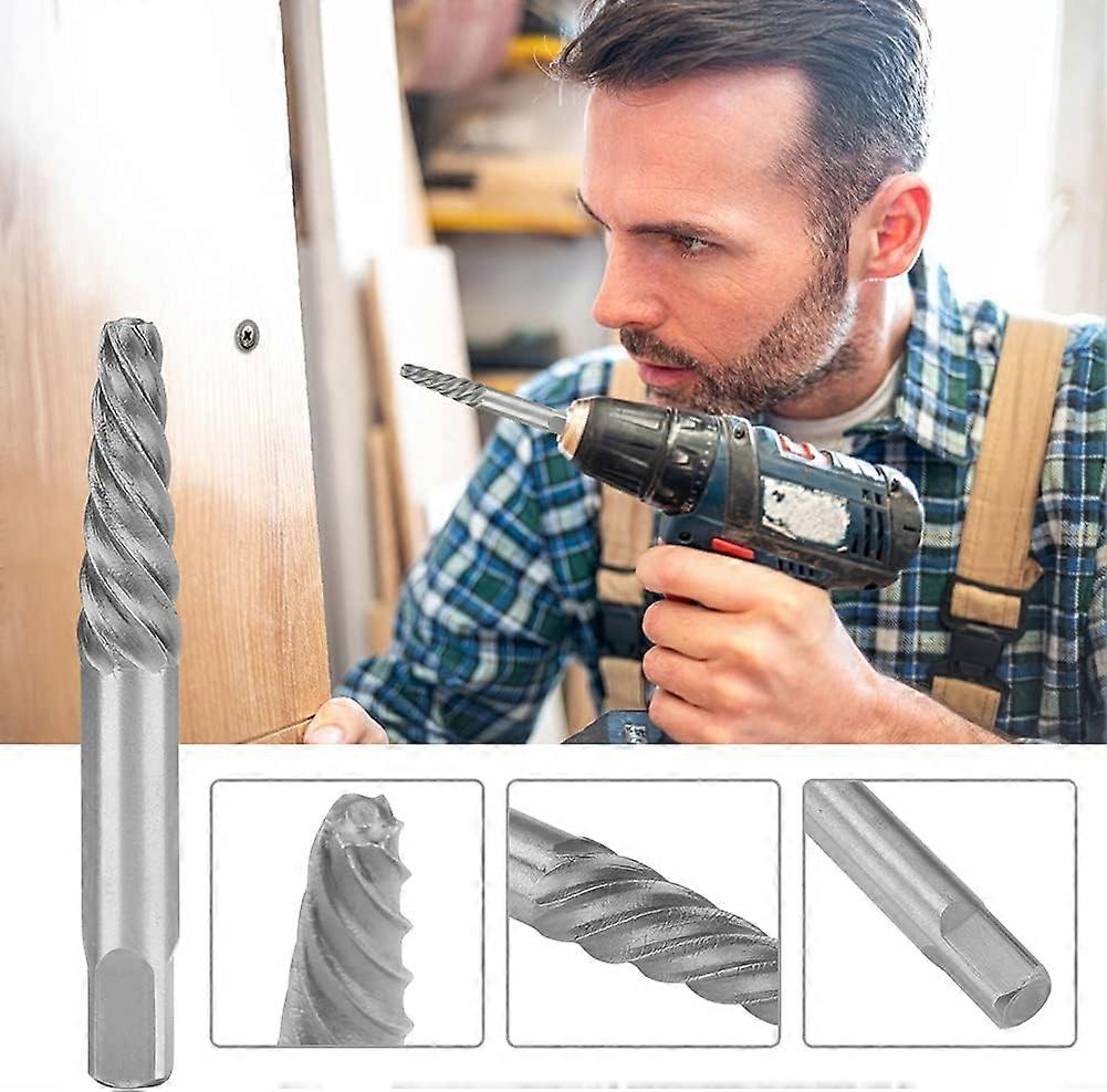 Set of 10 left-hand screw extractors and drill bits - Easy-to-remove ...