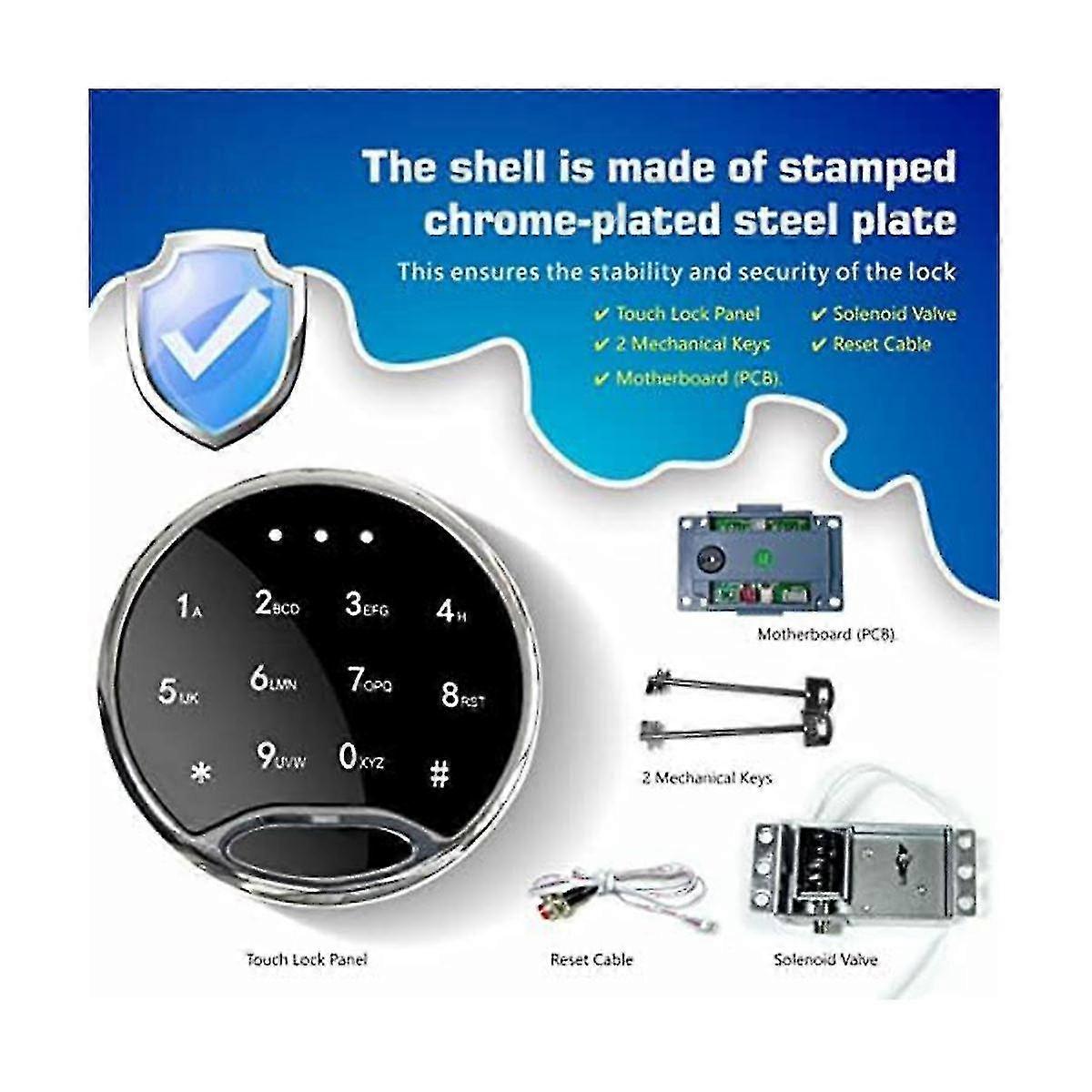 Safe Lock Replacement Electronic Safe Lock Safe Lock Kit Touch Pad ...