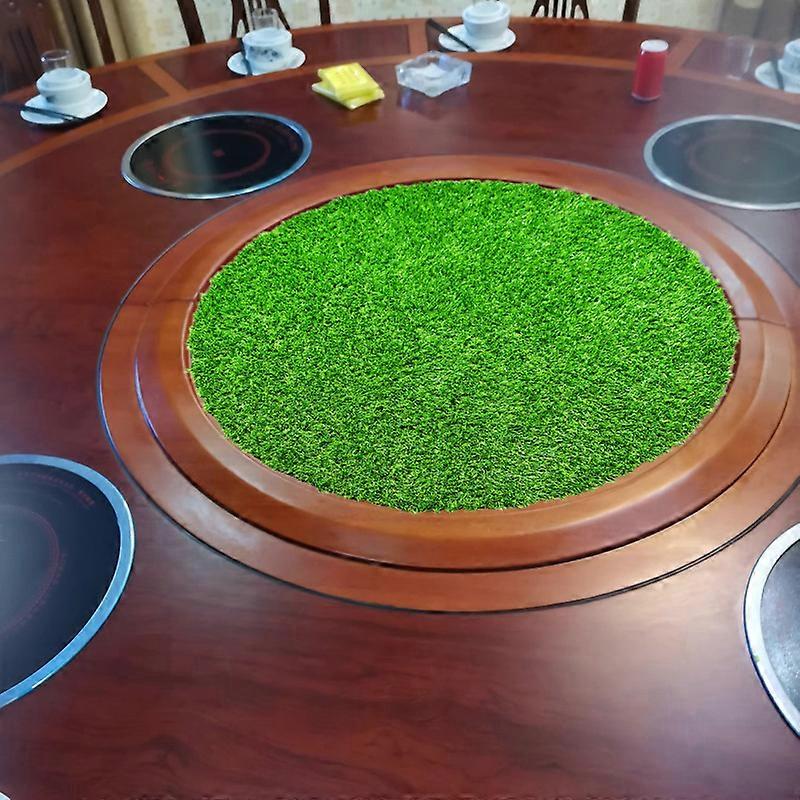 Simulated Grass Round Table Mat Green Artificial Tabletop Grass Mat ...