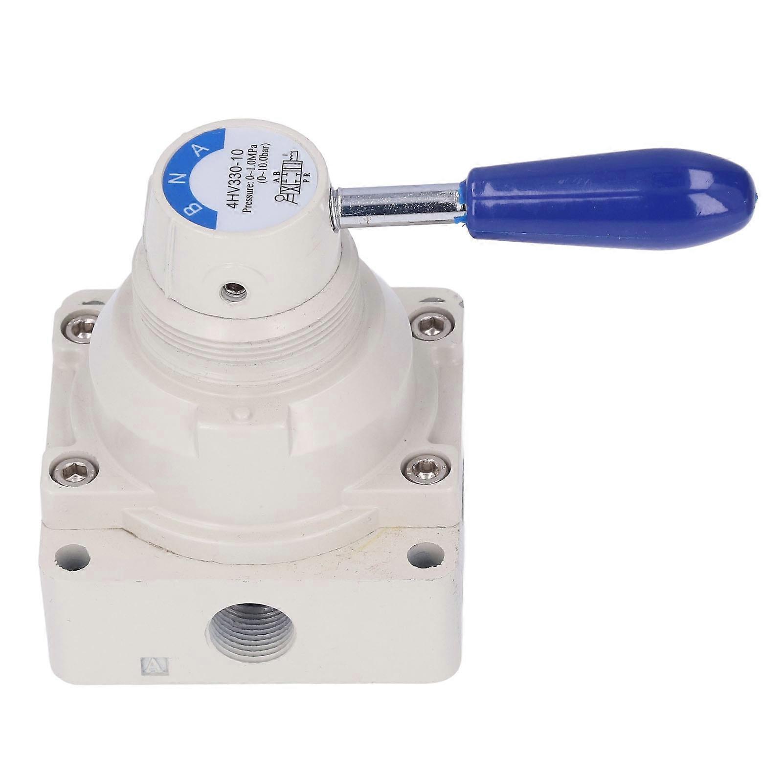 Rotary Lever Hand Valve Air Flow Control 0~1.0mpa 0?145Psi 3 Position 4 Way Pneumatic ...