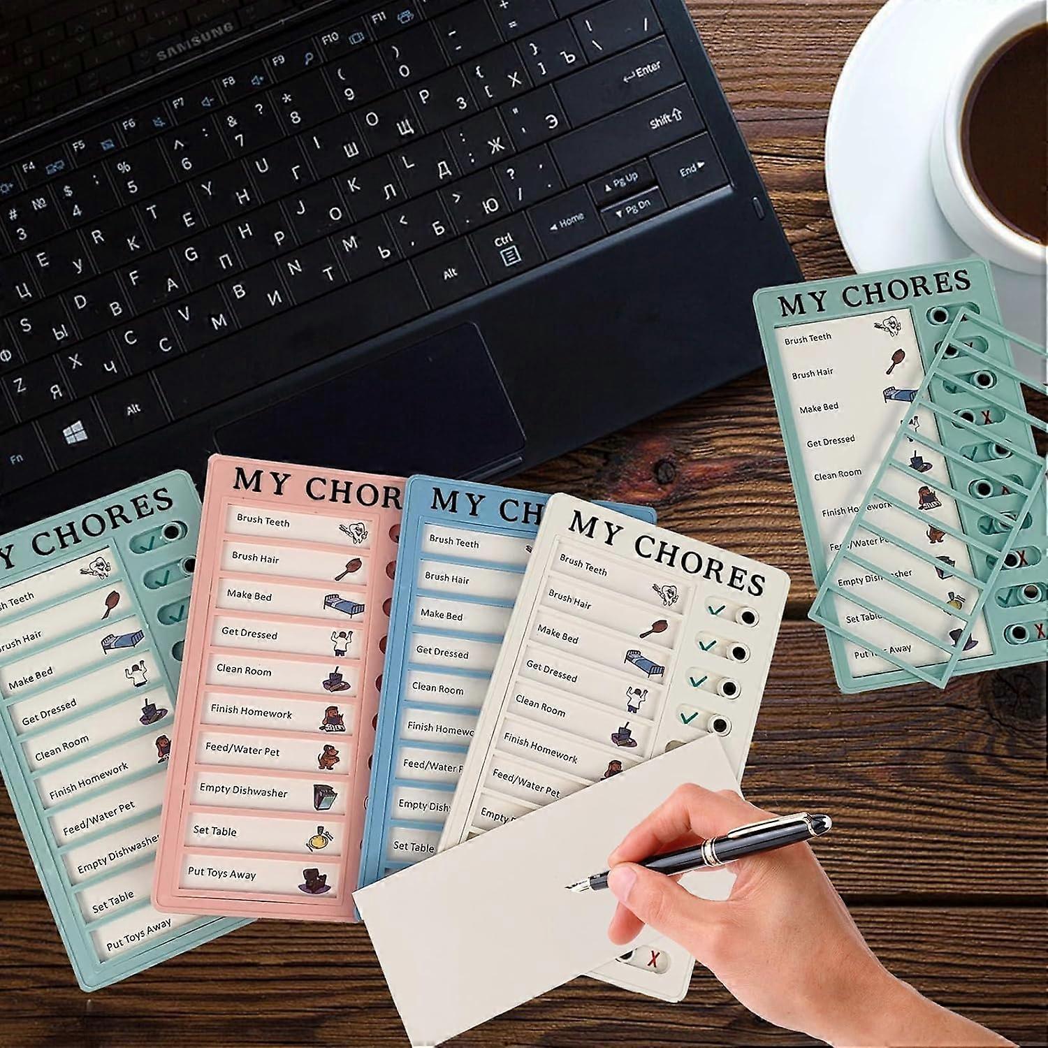 Chore Chart for Kids My Chores Routine Chart,Blank Plastic Checklist ...