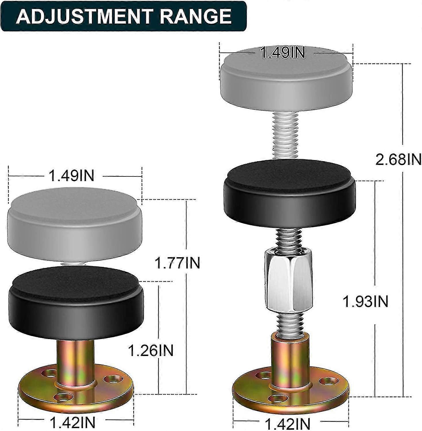 Adjustable Threaded Bed Frame Anti-shake Tool, Headboard Stoppers,4pcs ...