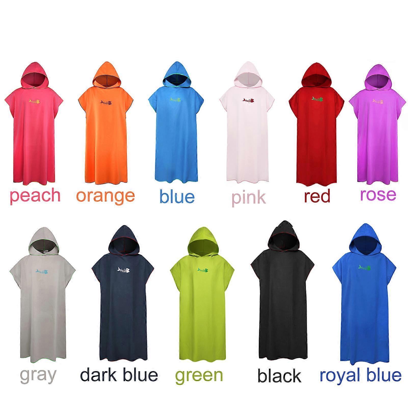 Surf Poncho Changing Towel with Hood Microfiber Beach Blanket Bath ...