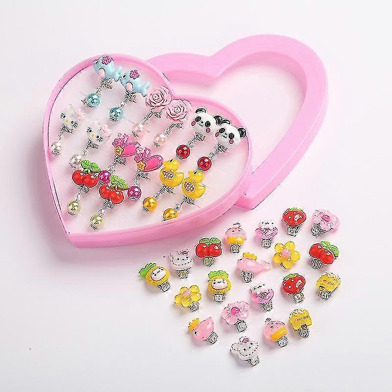 Children's Ear Clips Without Ear Holes Fake Earrings Box Set Imitation ...
