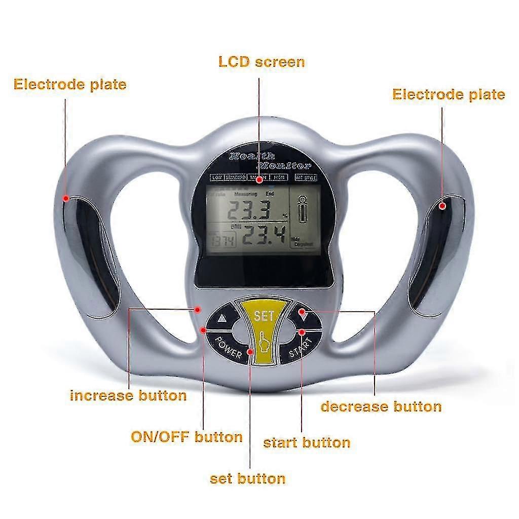 Body Fat Meter Handheld Digital Body Fat Analyzer Health Monitor ...