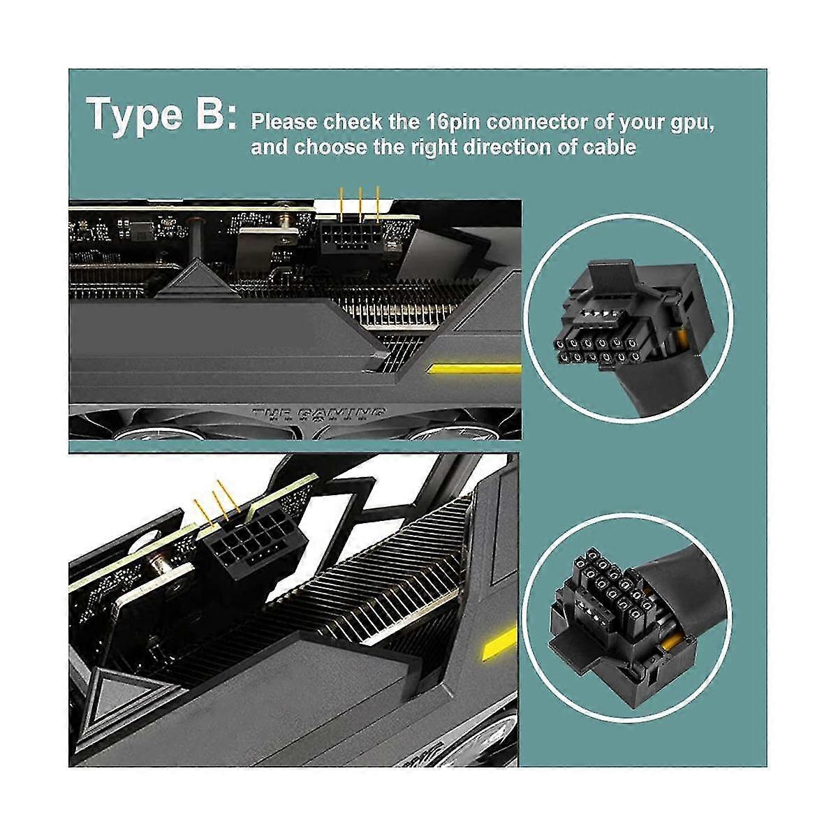 16-pins GPU-kabel naar 3x 8-pins PCIe-uitbreiding - 16AWG PCIe 5.0 ...