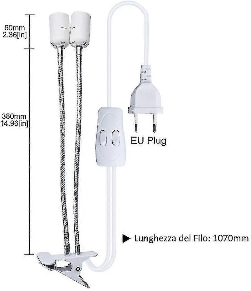 Clip Lamp Holder E27, Clamp Holder With 2 Sockets, With Double On/off ...