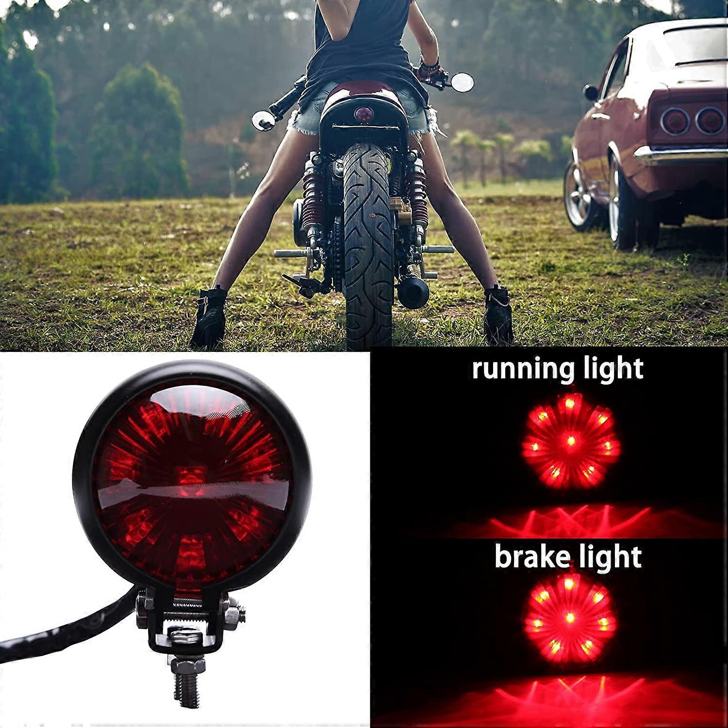 Motorcycle Tail Light Red 8 LED Stop Lamp Compatible With Chopper ...