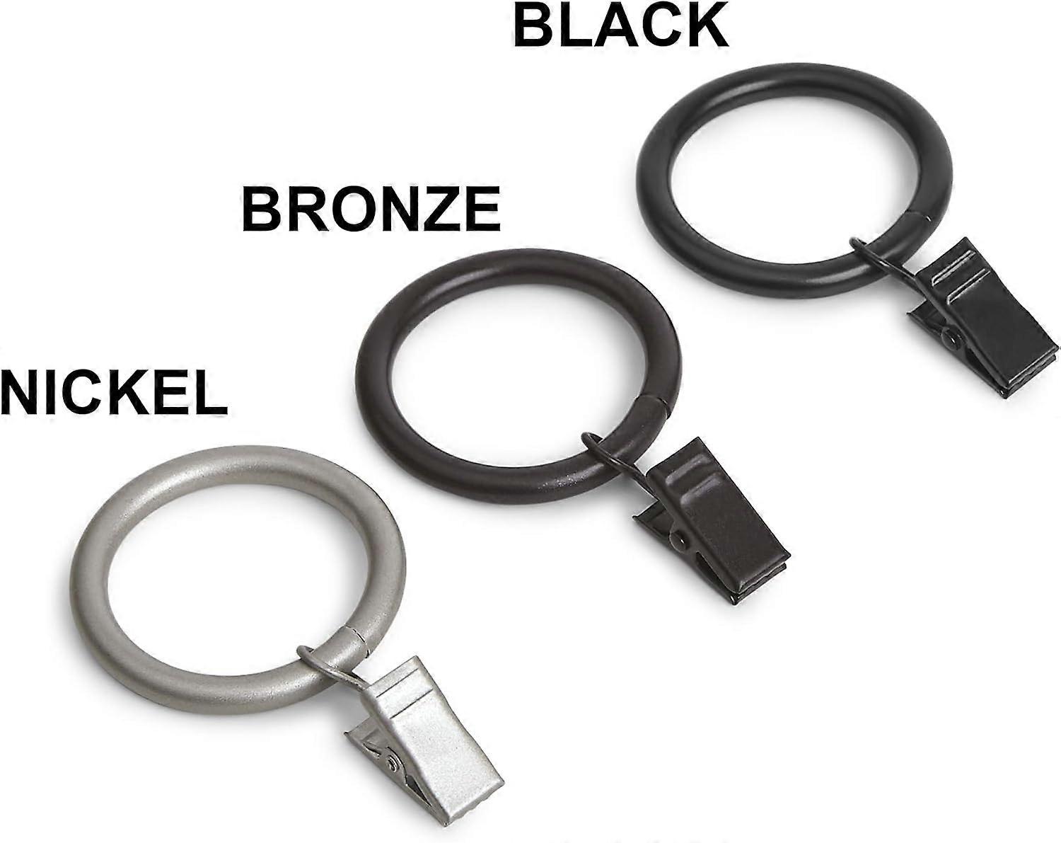 Curtain Rod Clip Rings for 1" Rod, Set of 20, Bronze | Fruugo UK