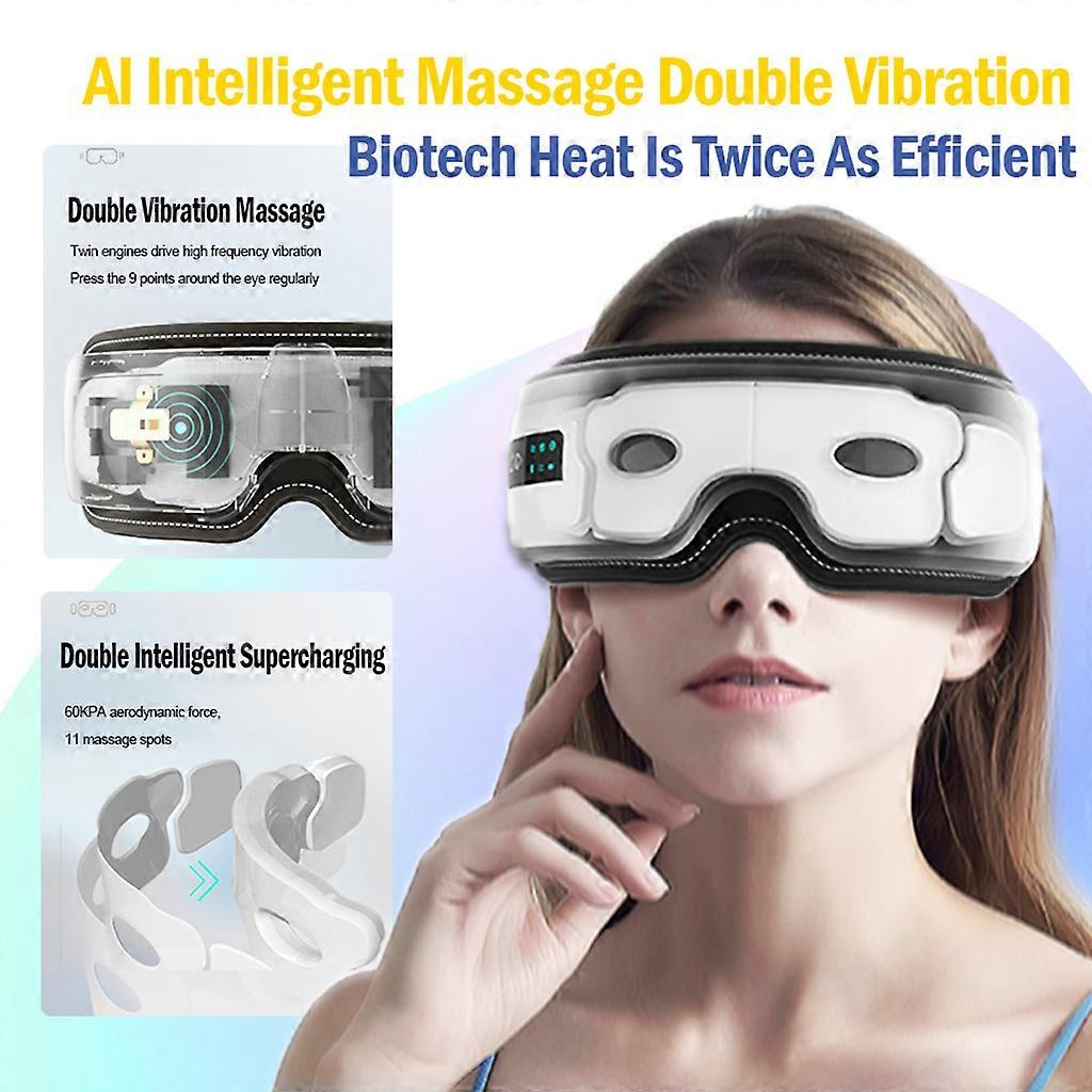 Portable Eye Massager Wrinkle Fatigue Relieve Hot Compressing Air ...