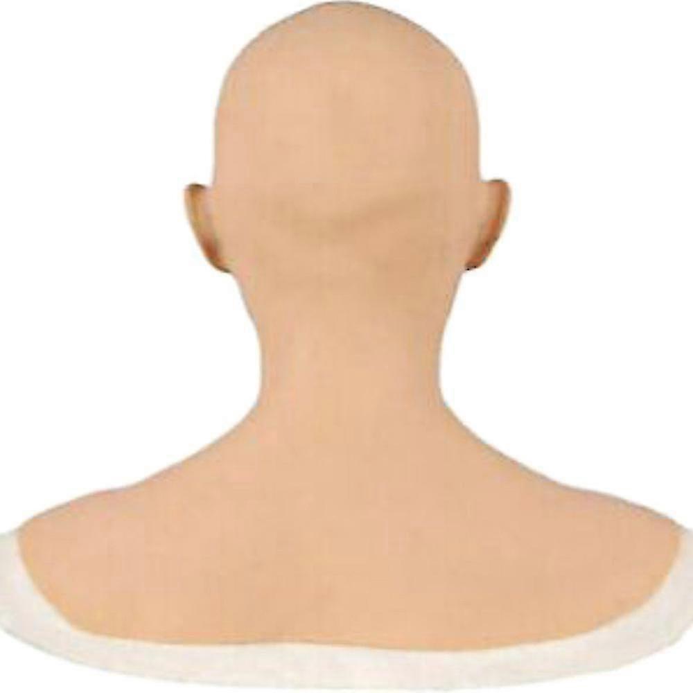 Realistic Female Latex Head Cover, Full Head Realistic Silicone Female ...