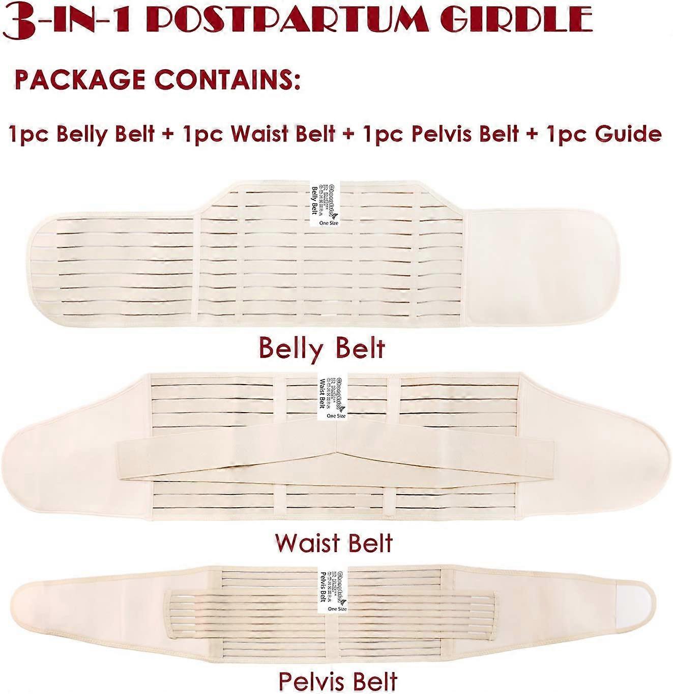 3 in 1 Postpartum Support - Recovery Belly/waist/pelvis Belt Shapewear ...