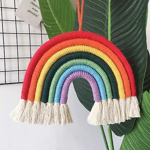 Rainbow Wall Hangings Decoration - Goodchanceuk Rainbow Macrame Wall ...
