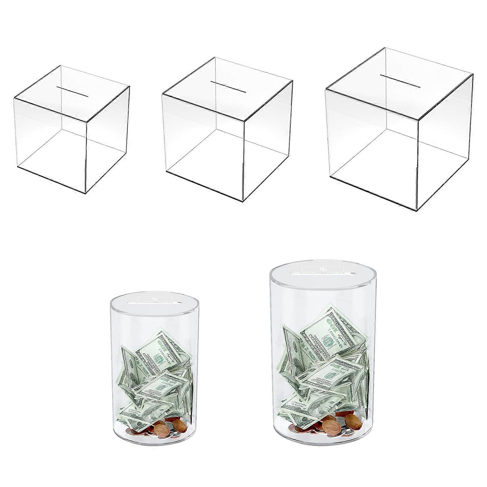 Change Box Transparent Acrylic Durable Piggy Bank, Gift for Kids ...
