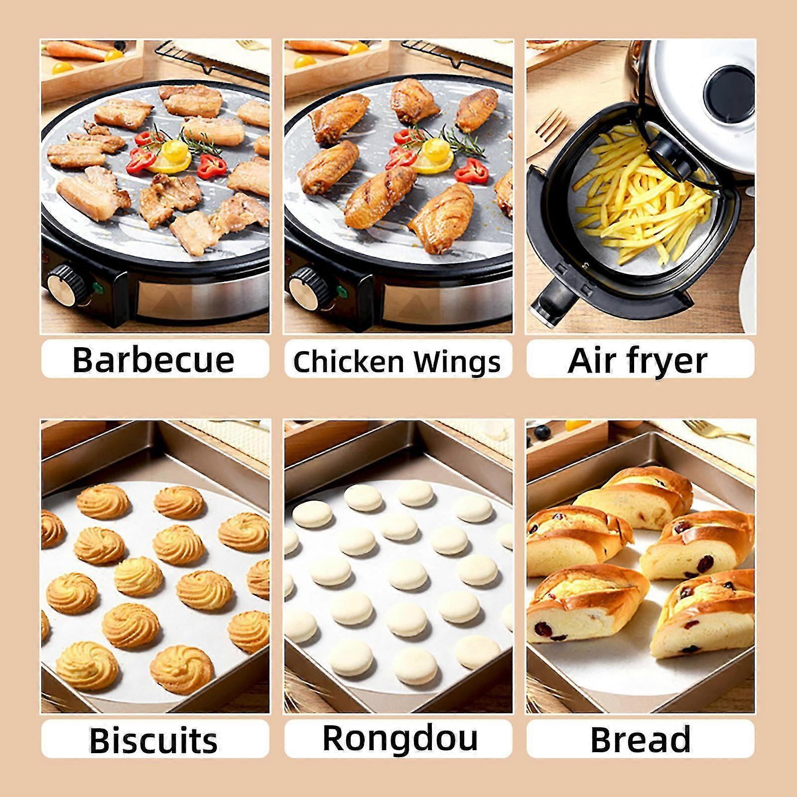 Circular Baking Paper For Air Fryer, 18cm, 100 Sheets, Non-stick ...
