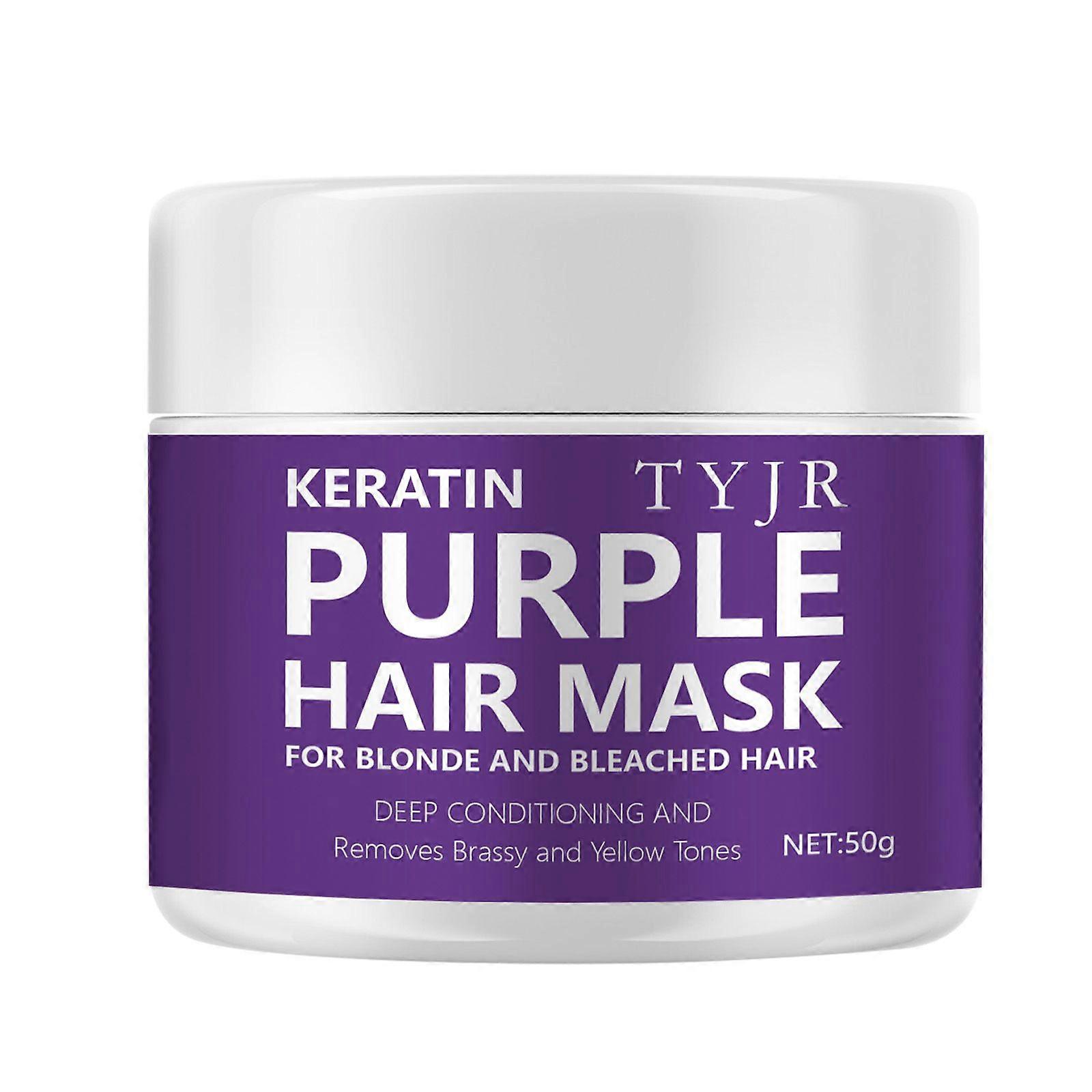 Keratin Purple Hair Mask- Blonde Hair Purple Toner- Repair & Nourishment Treatment for Bleached ...