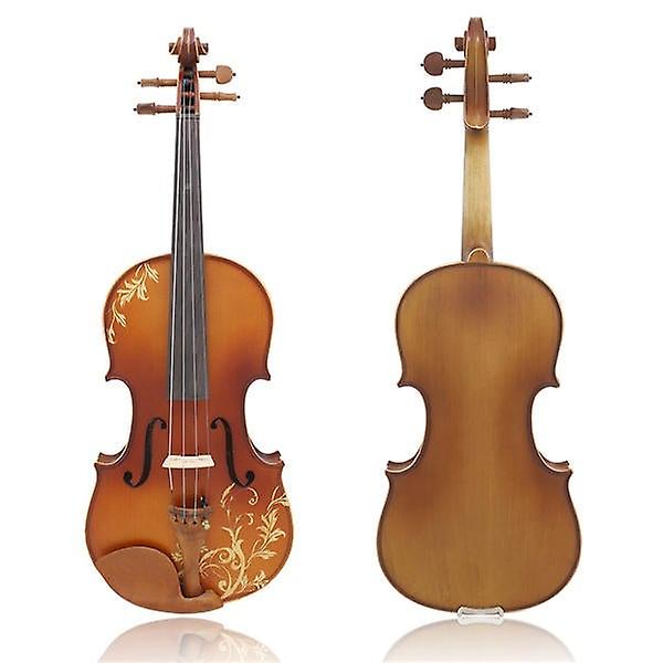 4/4 Spruce Wood Carving Violin With Bow String Mute Case | Fruugo UK