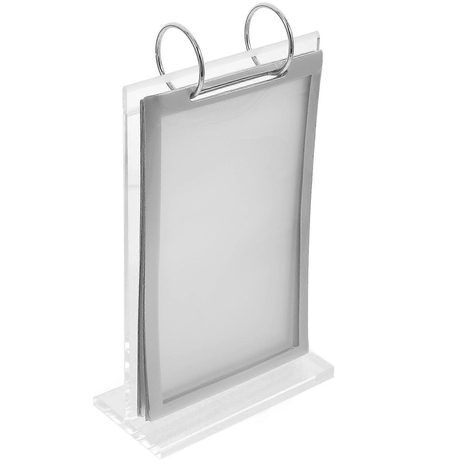 Transparent Flip Poster Stand with Base Vertical Menu Display Holder ...
