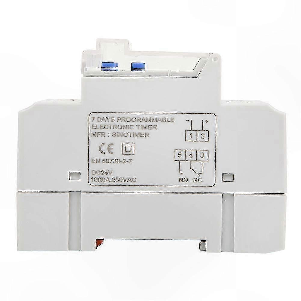 Programmable 7-Day Timer Switch with LCD Display for 24V DC 16A ...
