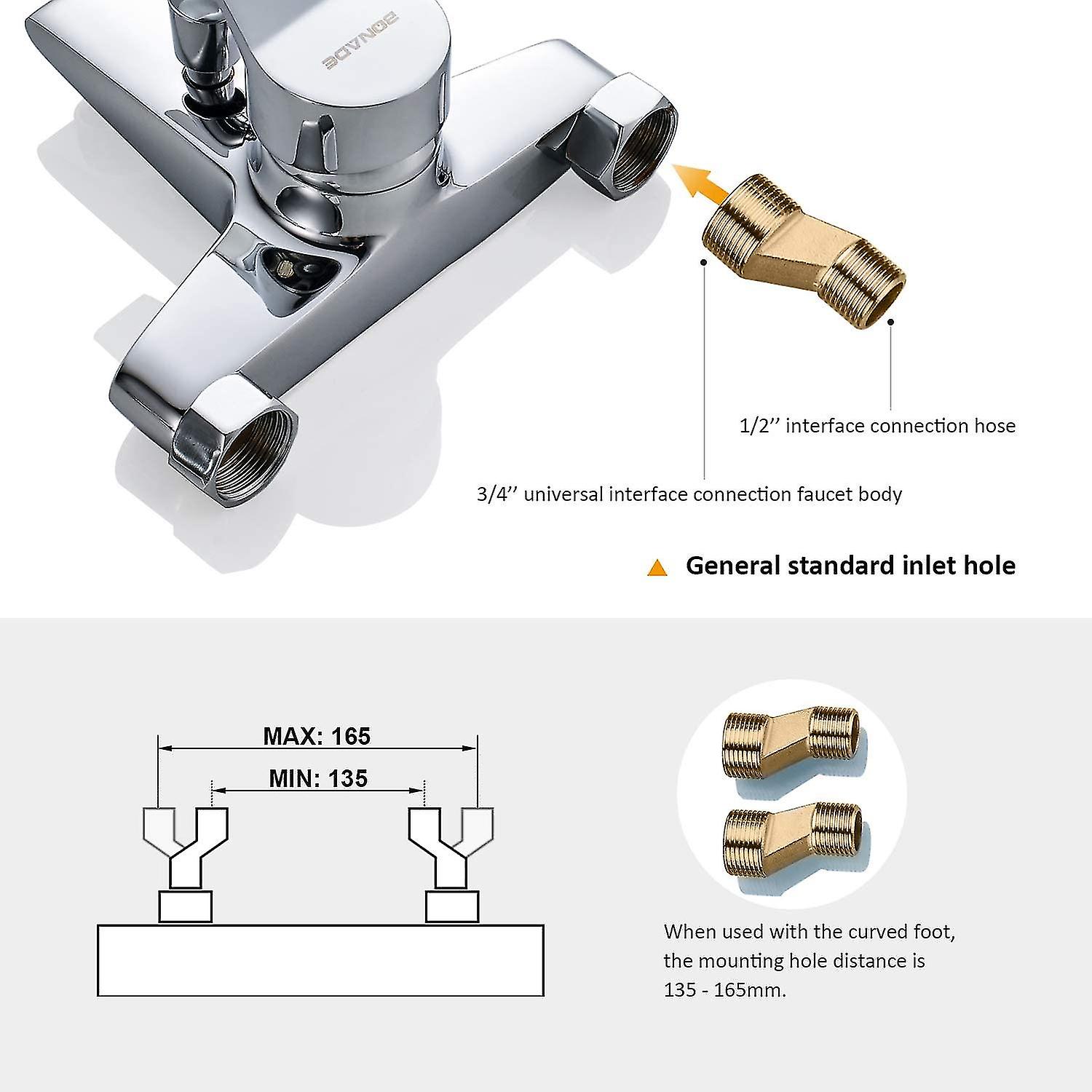 Chrome Bathtub Faucet Bath Mixer With Hand Shower Shower Faucet With 1 ...