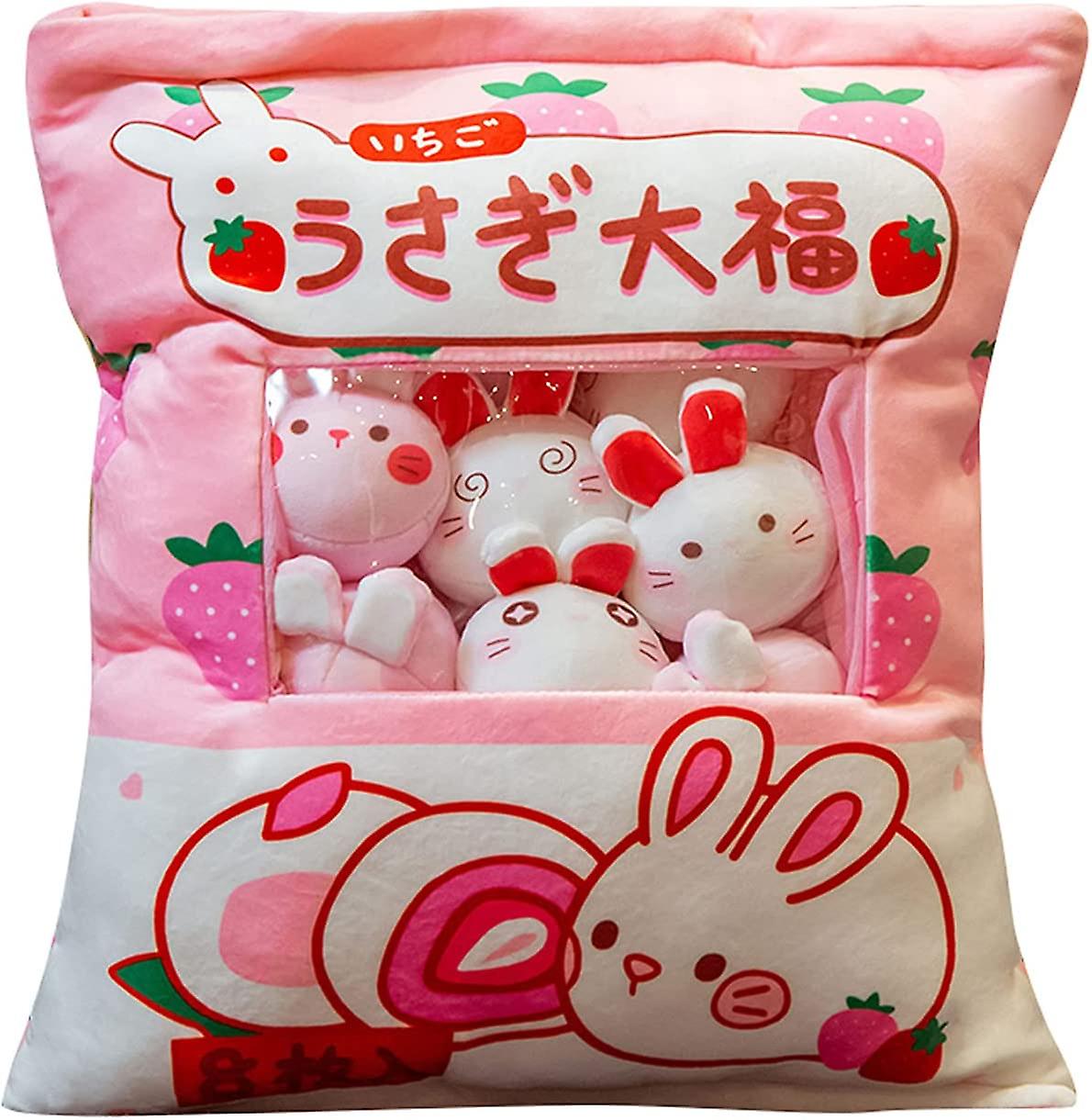 Heytea Kawaii Plush Stuffed Bunny Throw Pillow,cute Plushies Bunny ...