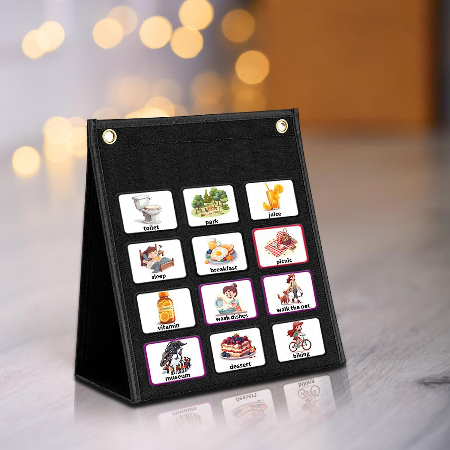 1 Set Kids Visual Schedule Chart 2-in-1 Daily Chore Routine Learning ...