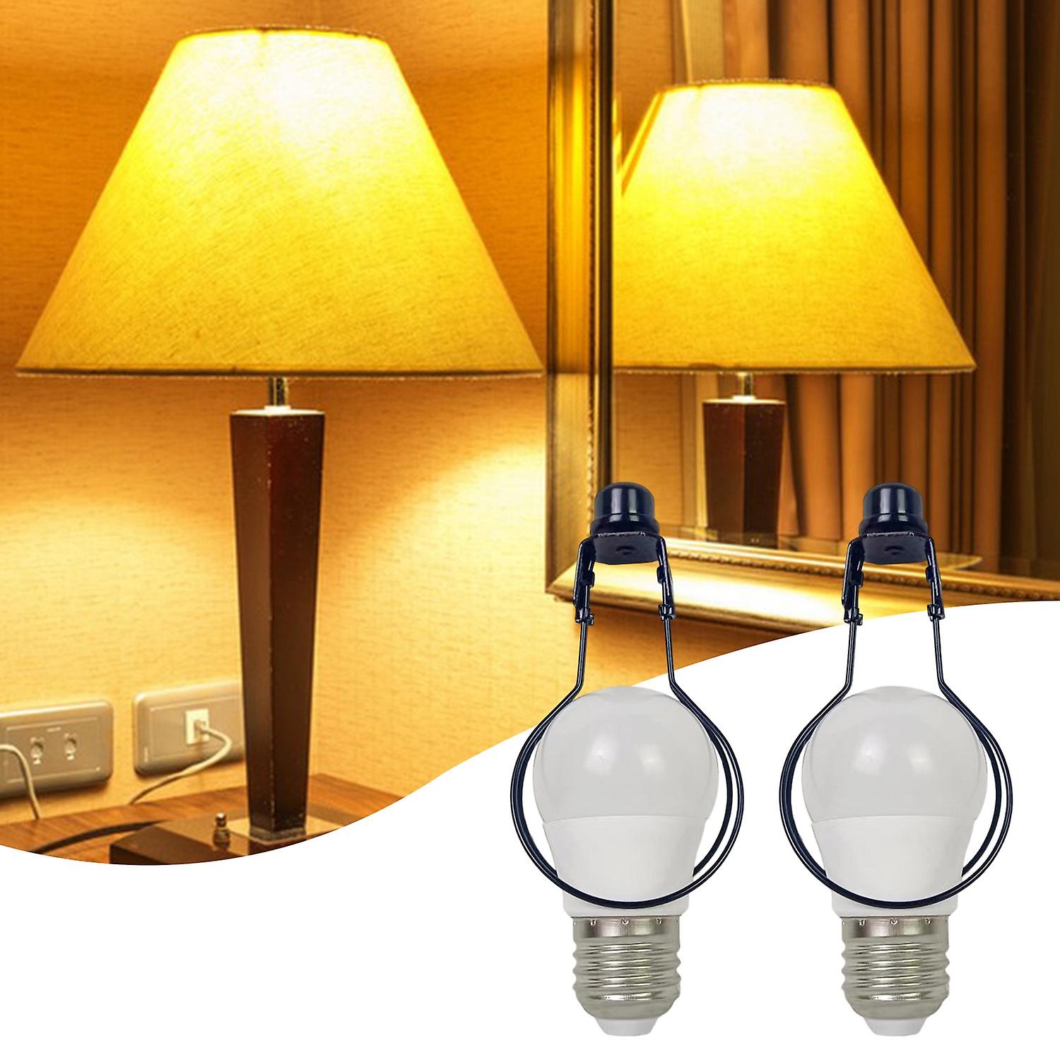 2Pcs Steel Wire Lamp Shade Light Bulb Clip Adapter with Hat Knob Finial ...