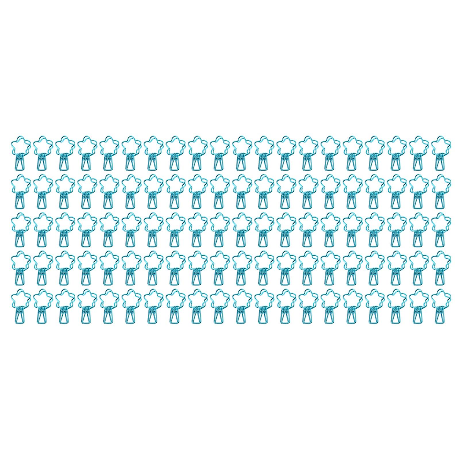 100 Pcs Cute Binder Clips Strong Clamping Force Innovative Flower Shape ...