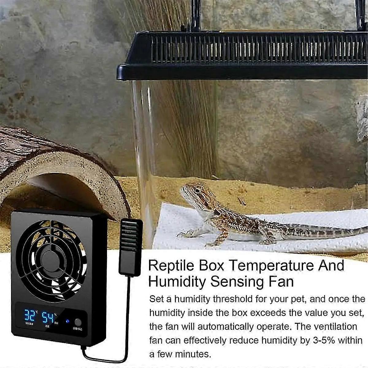 Smart Cooling Fan for Reptile Tank with LED Display Strong Wind ...