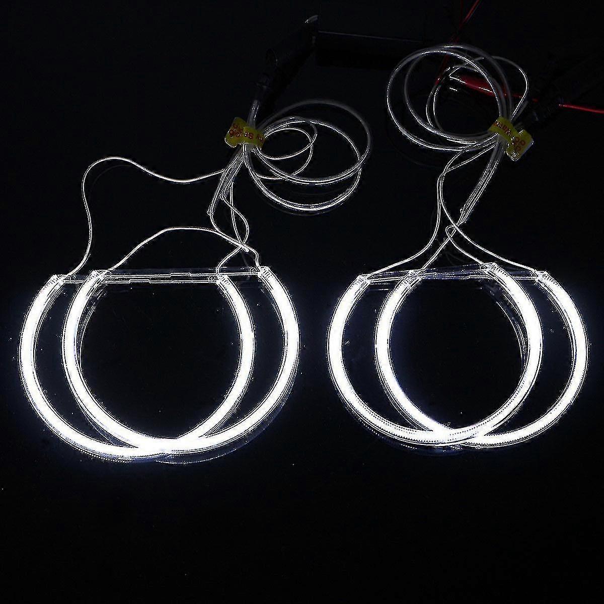 4x Ccfl Angel Eye Halo Led Ring Light White Non-projector For E46 3 ...