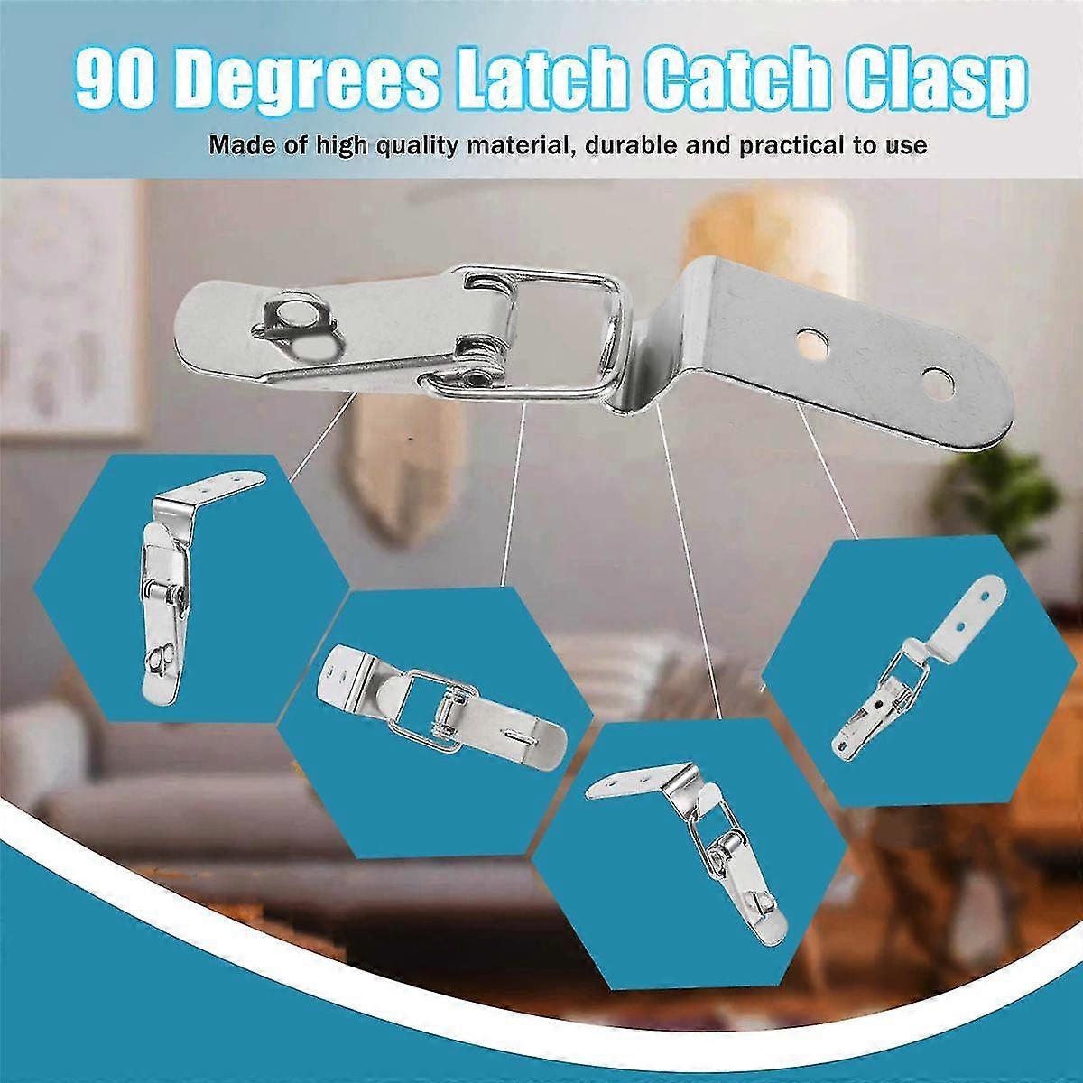 90 Degrees Duck-Mouth Buckle Hook Lock Stainless Steel Spring Loaded ...