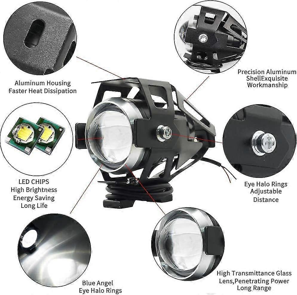 Motorcycle Headlight Additional Lights - U5 Led Spotlight For ...