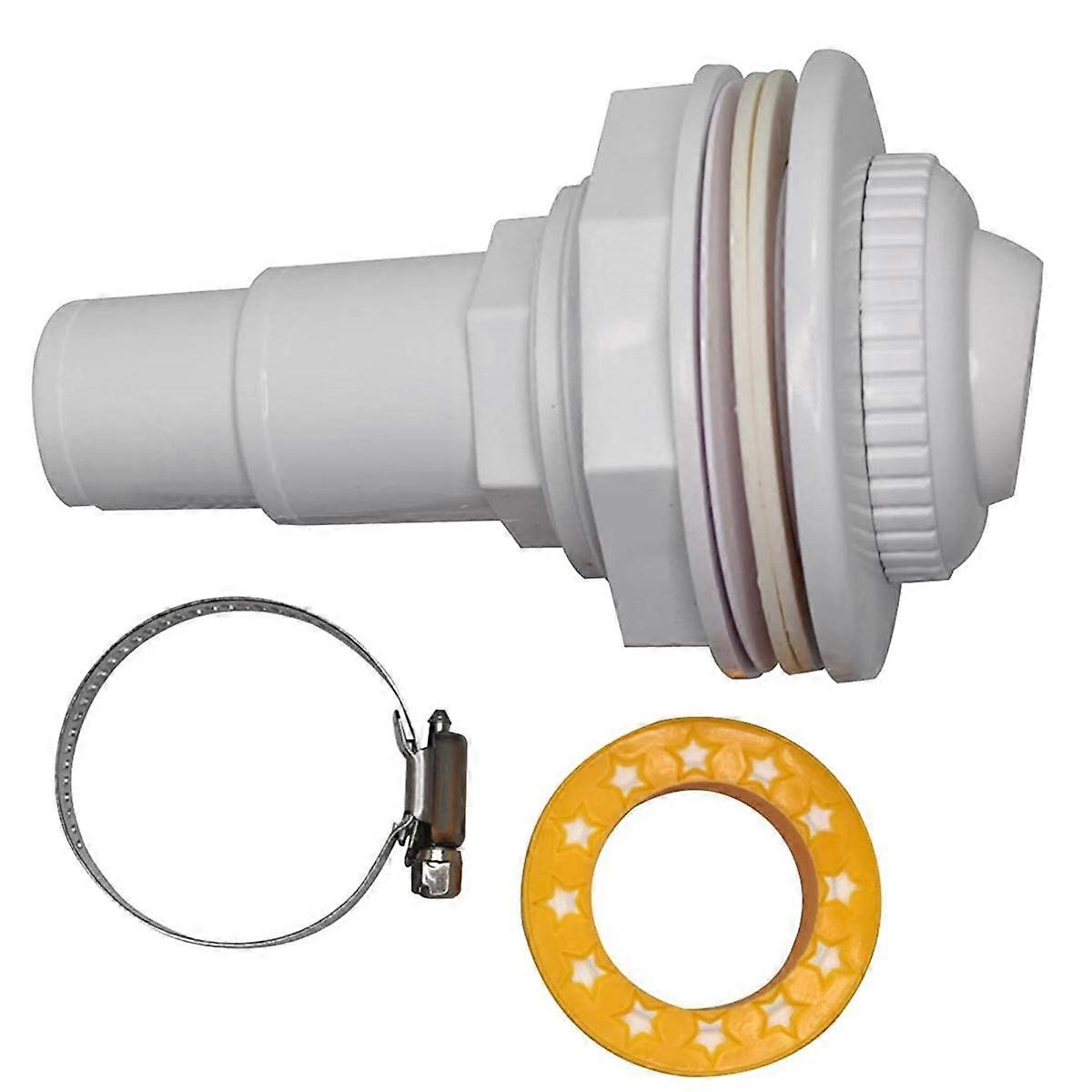 Water Inlet Outlet Fittings with Clip Threaded Tape Swimming Pool ...