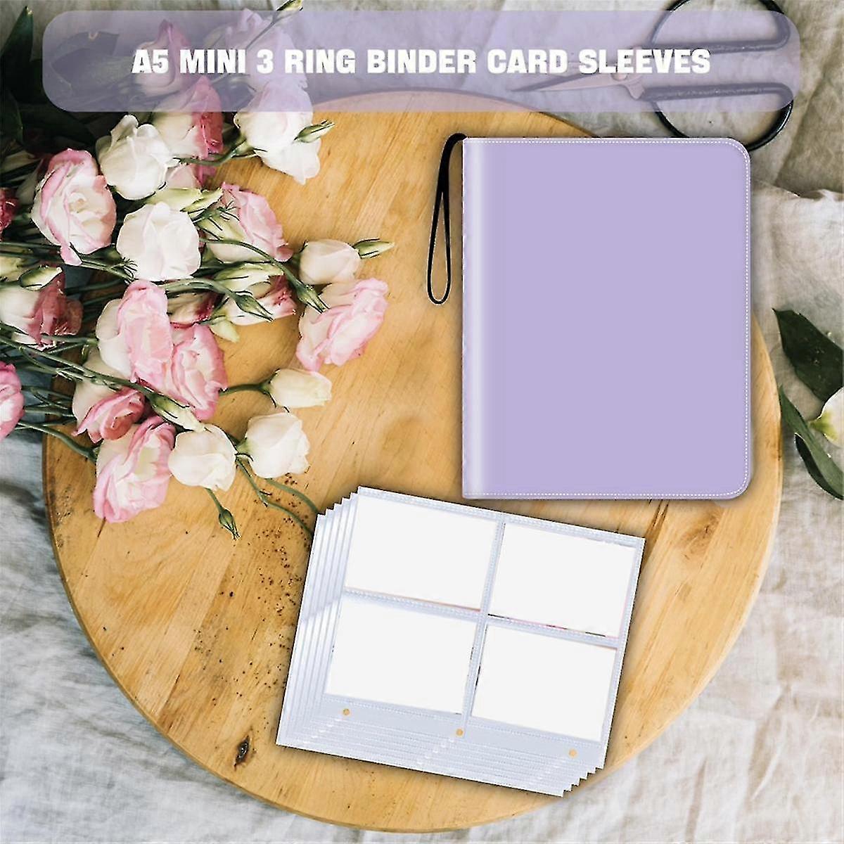 Photo Card Binder with 50 4 Pocket Card Pages, 400 Photo Card Holder ...